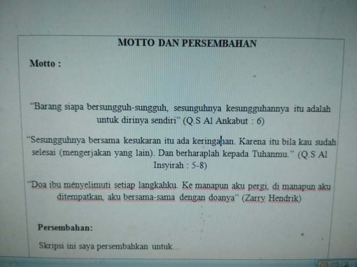 Contoh Motto Skripsi: Panduan Menemukan Inspirasi Tepat - Blog Loker Jember